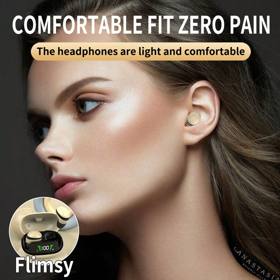 Super Mini Sleep Wireless Earphone, Peanut-Sized Wearable Earbud For ...
