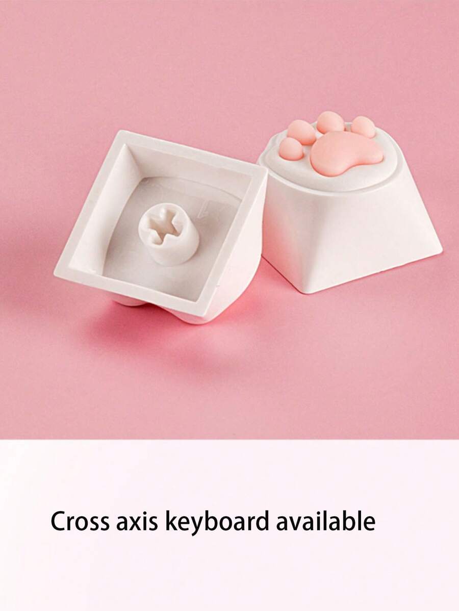Creative Pink Cat Paw Key Cap, Mechanical Keyboard Silicone Cat Butt ...