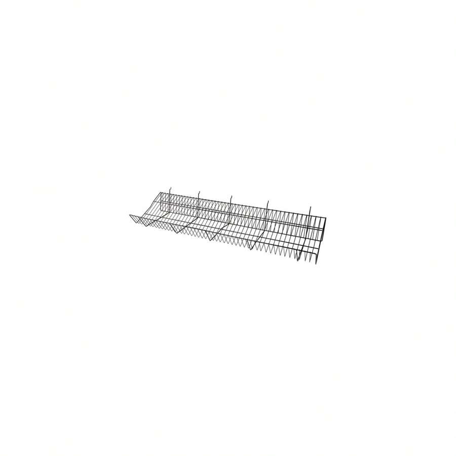 48 X 12 X 6 Inch Black Downslope Shelf With 4 Inch Slanted Front Lip ...