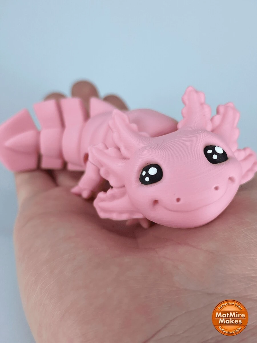 Toy Mini Happy Axolotl Articulated Flexible Axolotl Figure Happy ...