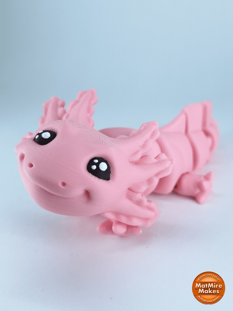 Toy Mini Happy Axolotl Articulated Flexible Axolotl Figure Happy ...