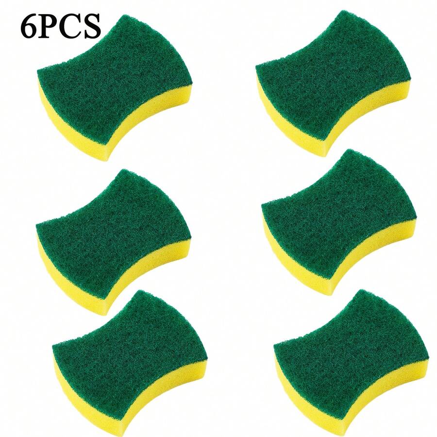 6PCS Double-Sided Cleaning Sponge With Strong Decontamination Ability ...