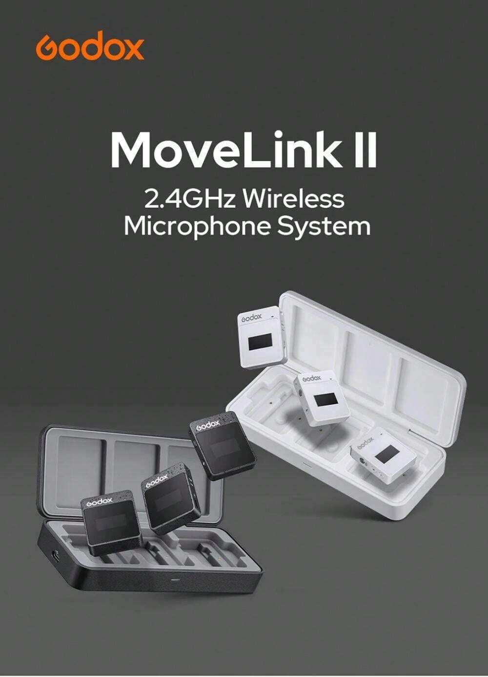 Godox MoveLink II M1 2.4G Wireless Microphone System Lavalier Mic For ...