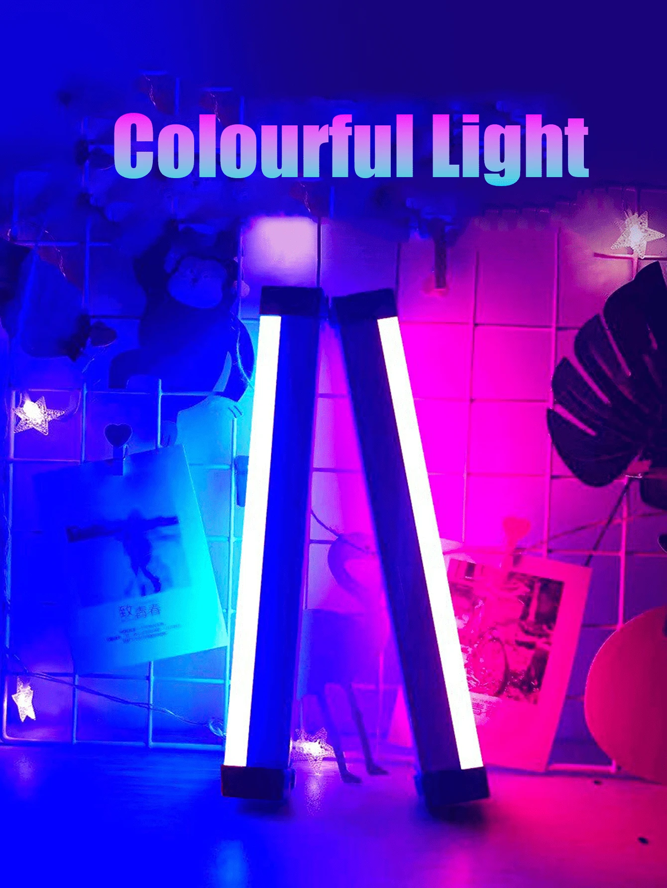 Outdoor Photography Handheld Indoor Blue Purple Rechargeable LED Photo ...