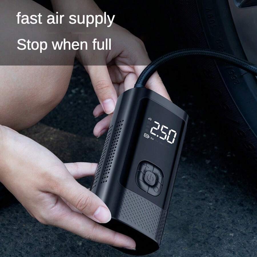 Car Mounted Inflation Pump Wireless Portable Car Digital Display ...