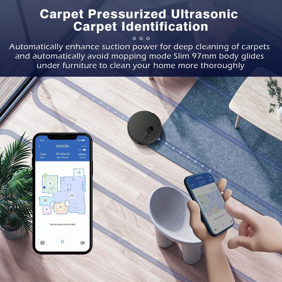 M30 Robot Vacuum Cleaner Lidar, Laser, Strong 3000Pa Suction, WiFi ...