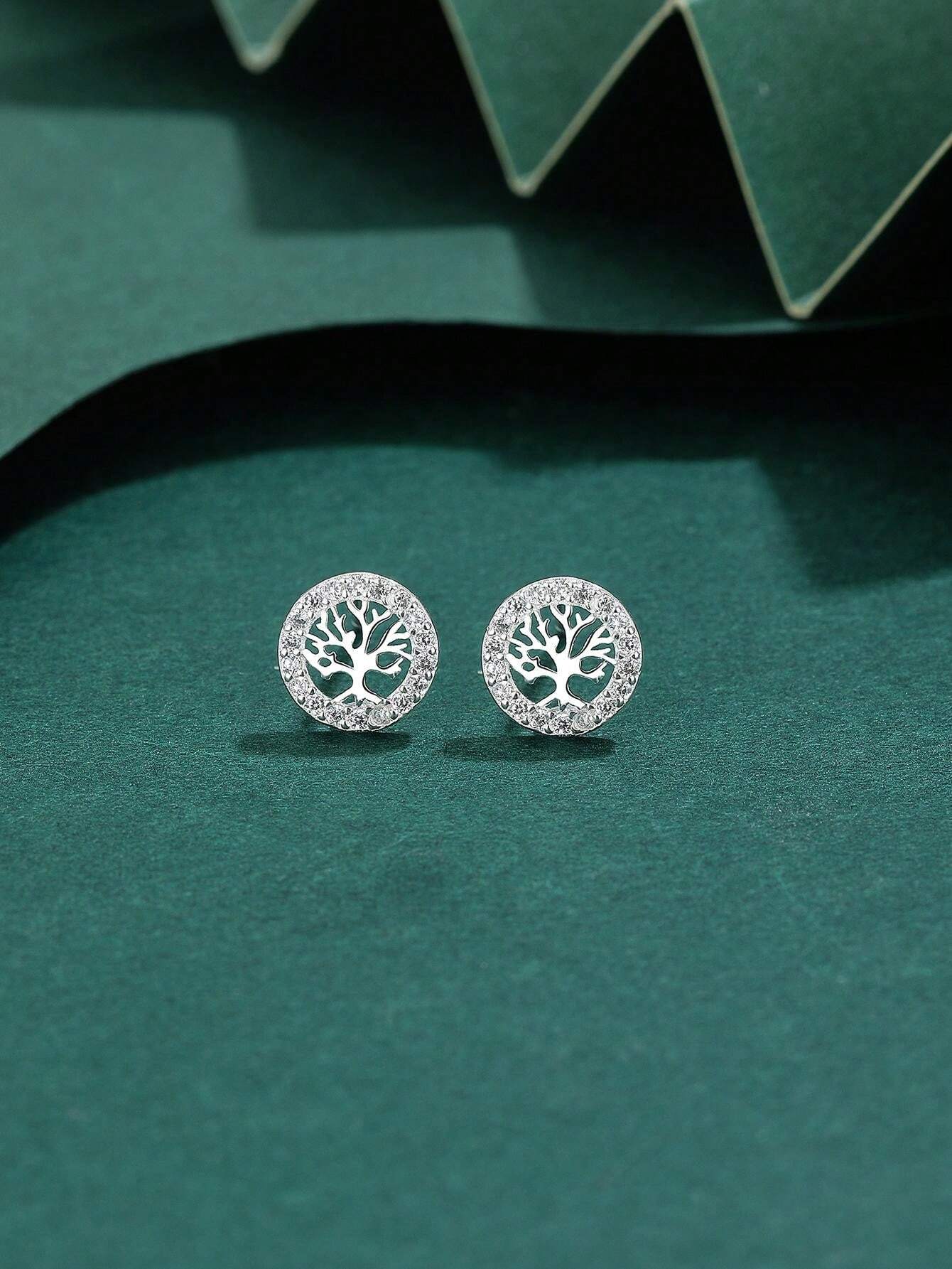 1 paire de petits clous d'oreilles élégants, à la mode et mignons ...