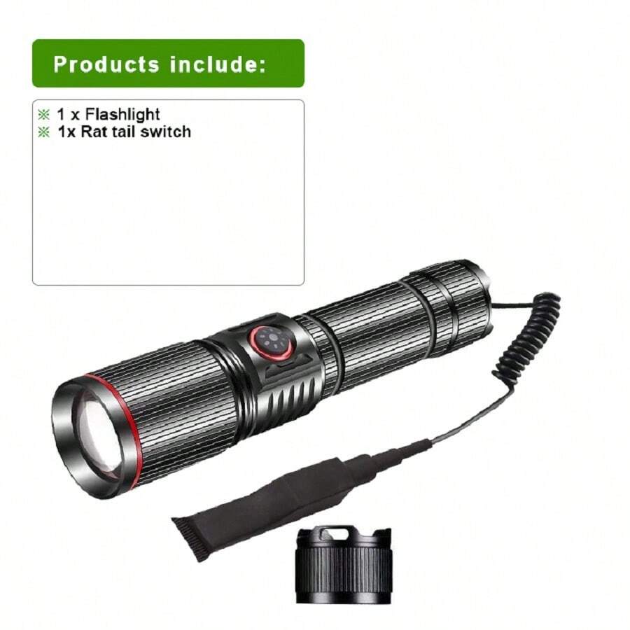 8000LM Military Tactical Flashlight Rechargeable LED Torch 3000M High ...