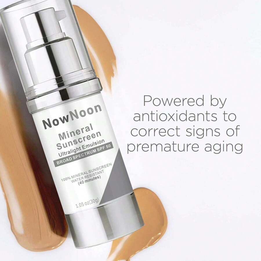 Tinted Sunscreen SPF 50 | Ultra-Light Fluid Mineral Sunscreen For Face ...