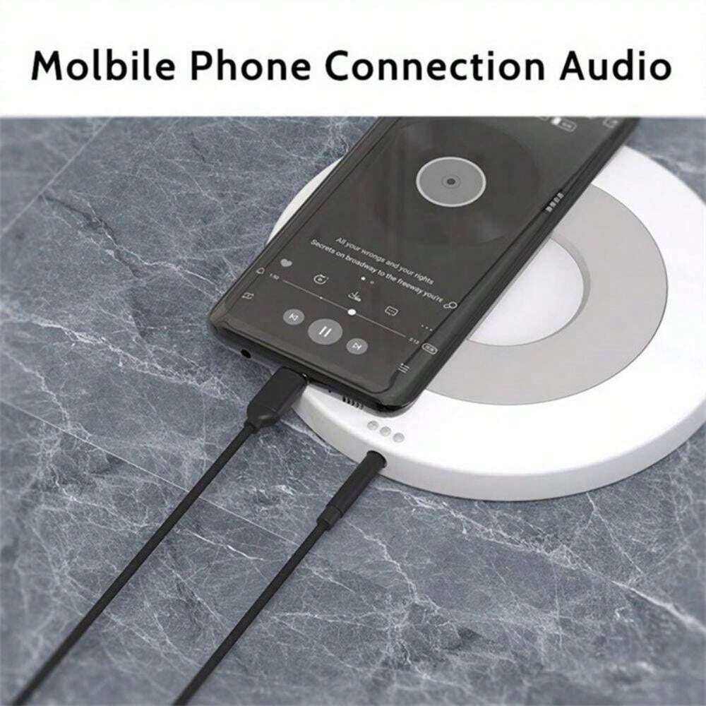 USB Type C To 3.5 MM Jack AUX Cable DAC Type-C Audio Kabel For Car ...