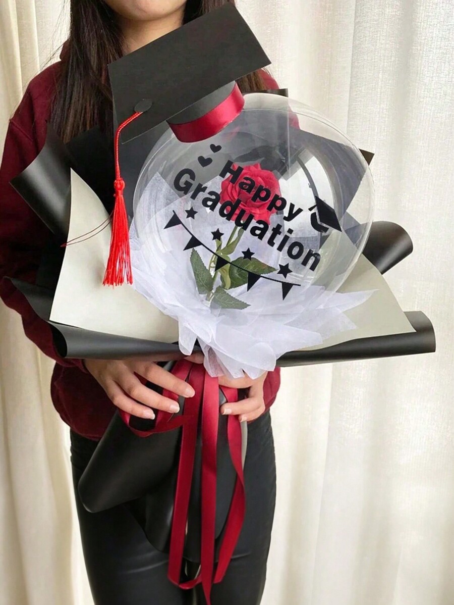 6pcs(3pcs Balloons+3pcs Stickers) Graduation Party Balloon And Stickers ...