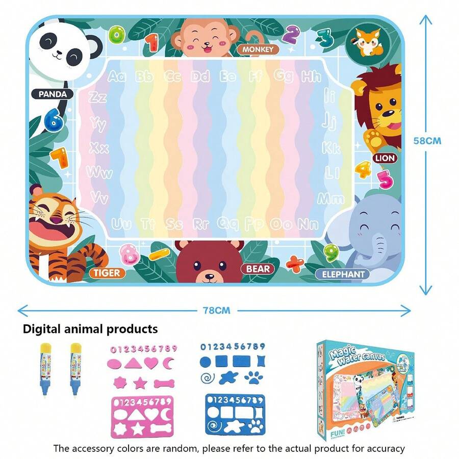 Kids Toys Water Doodle Mat: Painting Coloring Pad For Toddlers 1-3 ...