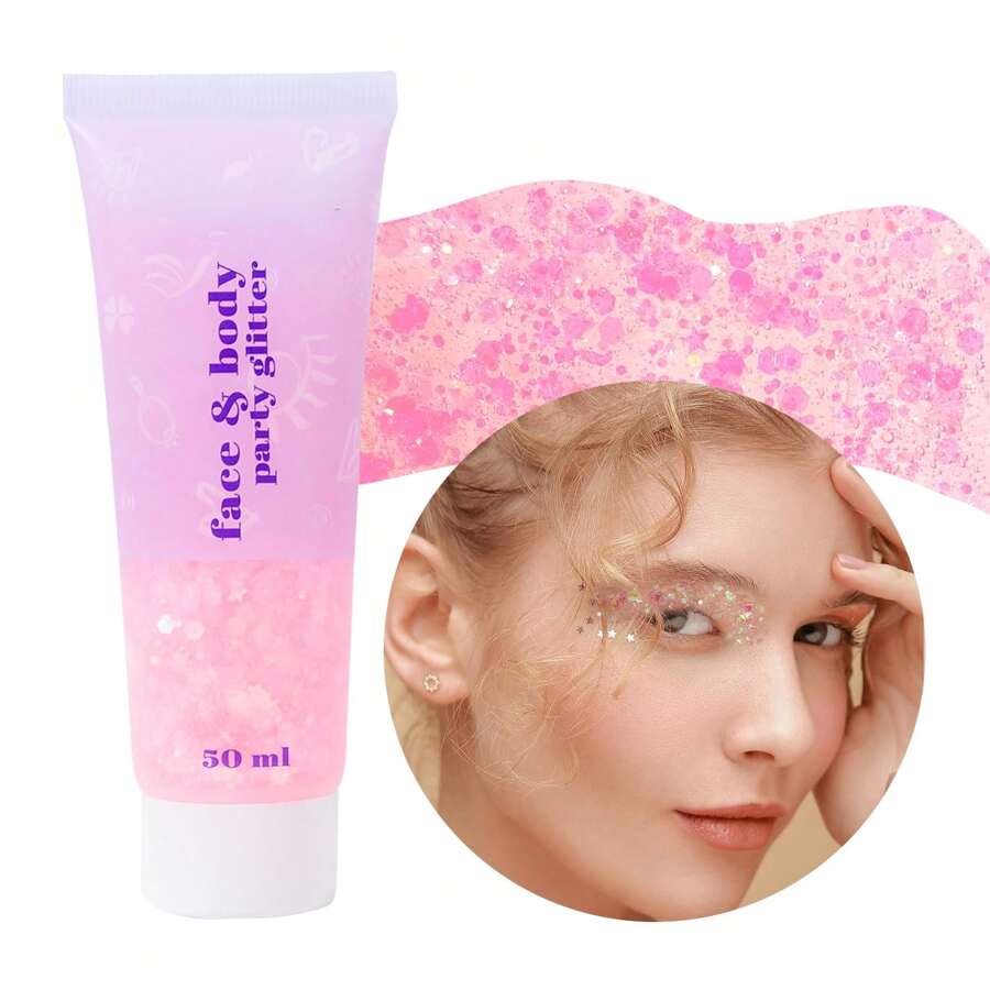 Body Glitter Gel, Face Glitter Body Gel Sequins Shimmer Liquid ...