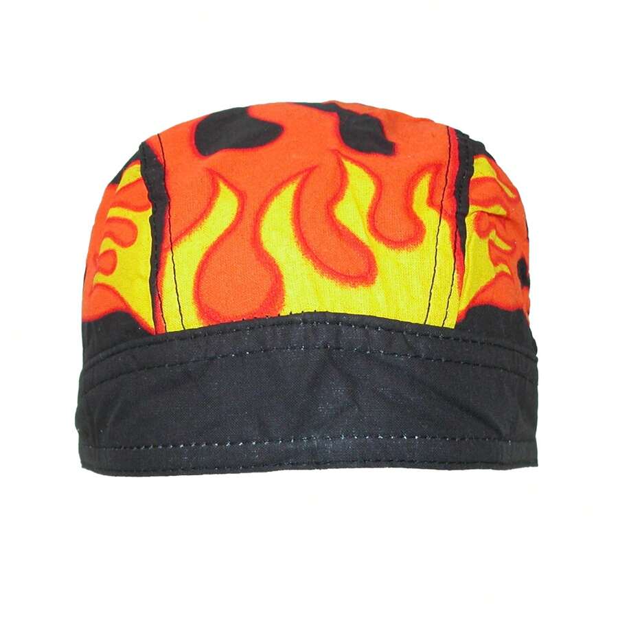 CTM Men's Cotton Lined Flames Do Rag Cap | SHEIN USA