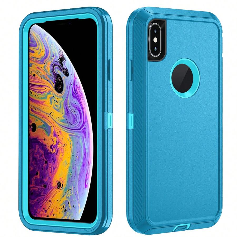 Blue Multilayer Protective Case Compatible With Iphone [Shockproof ...