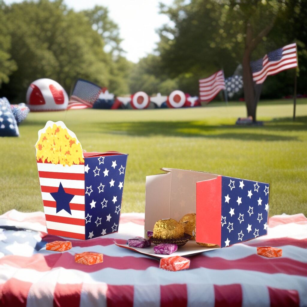 Independence Day Party Candy Boxes Small Size July 4th Gift Packaging ...