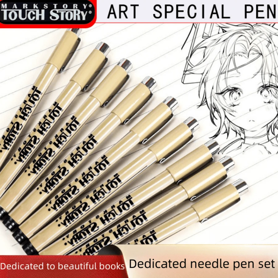 Individual Package Waterproof Black Needle Tube Pen Hook Line Drawing ...