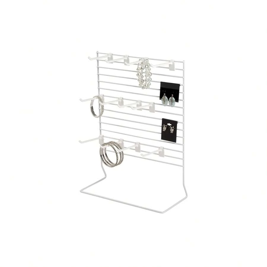 12-Peg White Wire Countertop Rack - 12"W X 15"H - Retail, Convenience ...