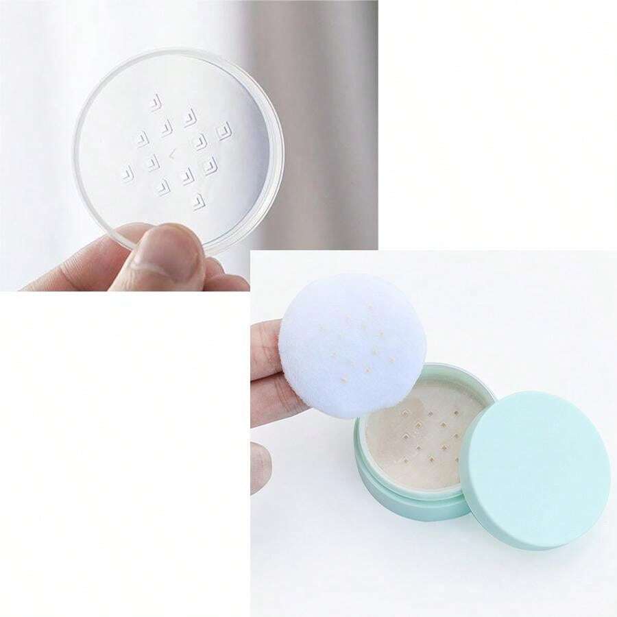 Macaron Colored Loose Powder Container With Puff For Separating Powder ...
