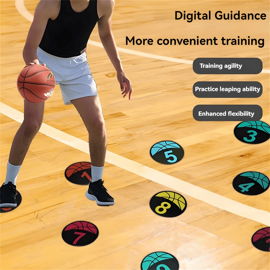 10pcs Basketball Training Agility Disc Cones With Numbers And Alphabets ...