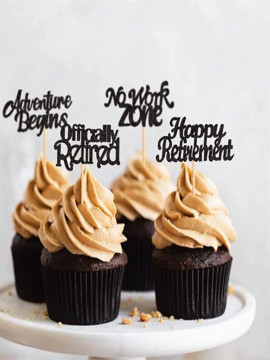 12pcs Happy Retirement Cupcake Toppers, Officially Retired, No More ...