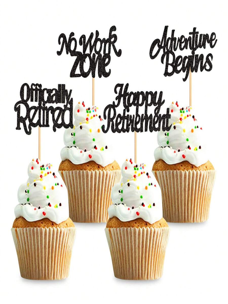 12pcs Happy Retirement Cupcake Toppers, Officially Retired, No More ...