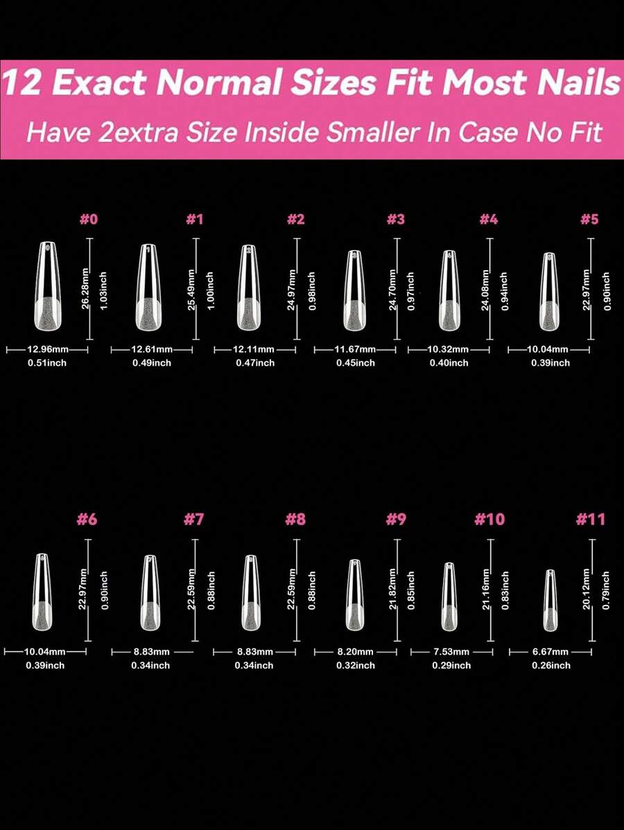 Extra Long Coffin Nail Tips Xxl Soft Gel Nail Tips 120pcs Coffin Pre
