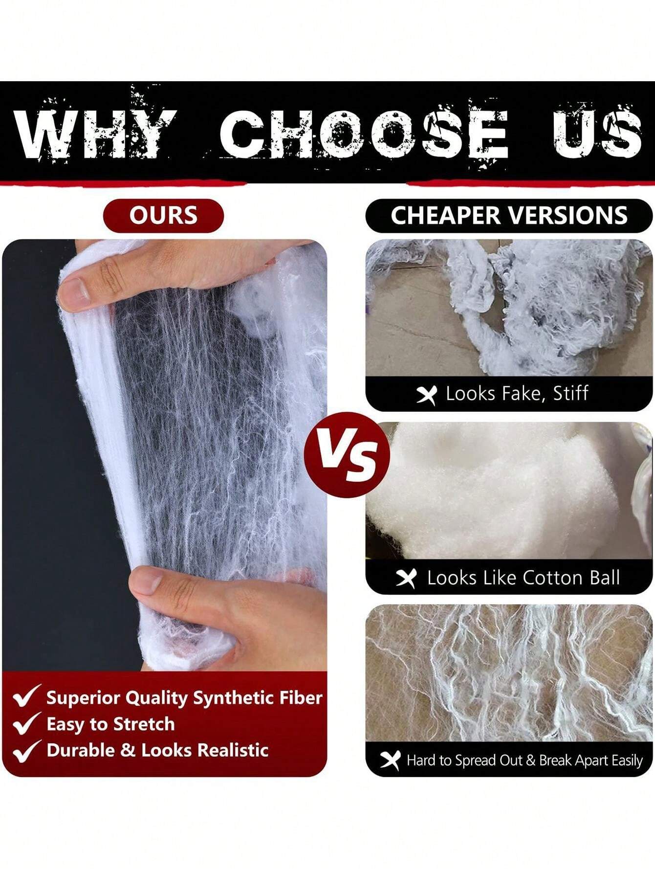 1pc (60g+10pcs Spiders) Halloween Spider Web Plastic Spider Decorations ...