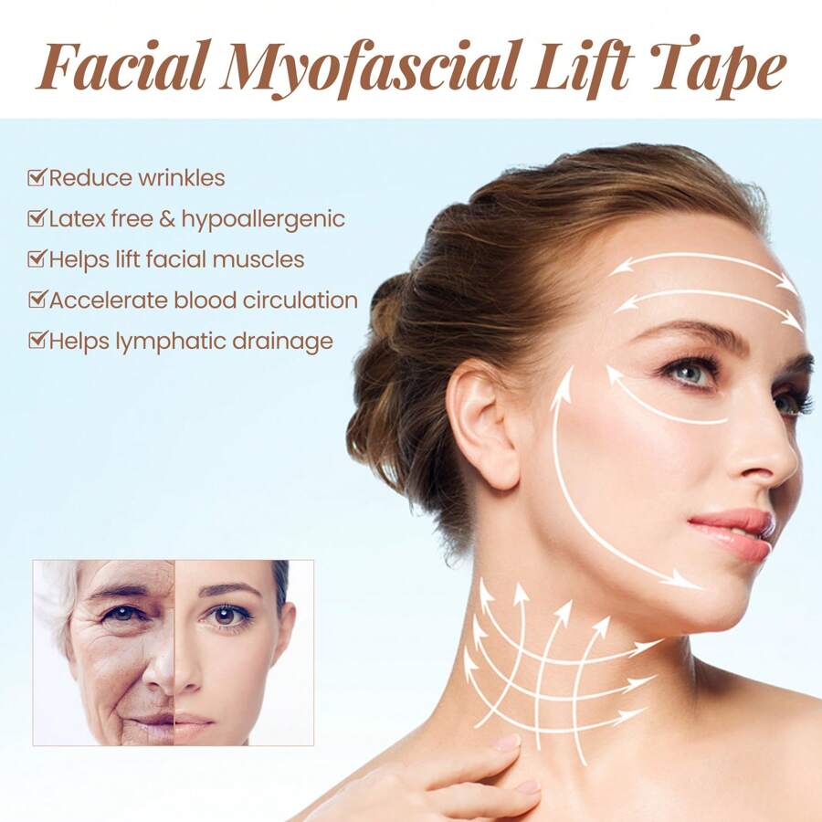 1pc Muscle Fascia Facial Tightening Band To Lift And Firm Face, Prevent ...