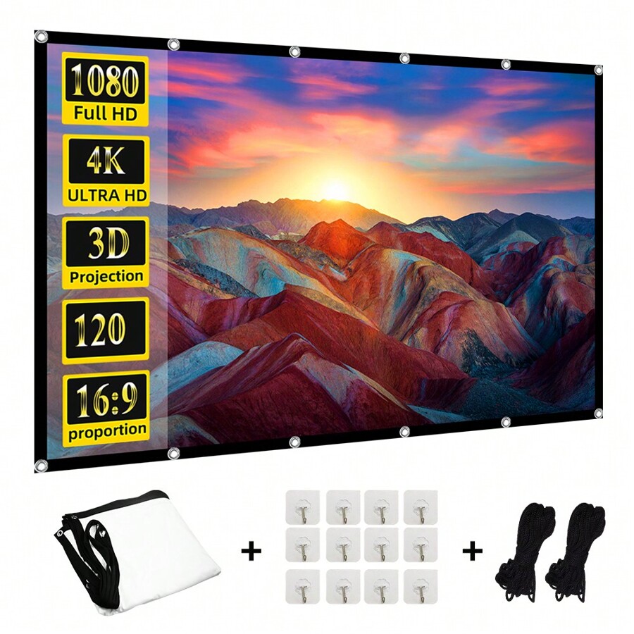 Tela de Projeção de 120 Polegadas 4K 16:9 HD para Projeção Traseira ...