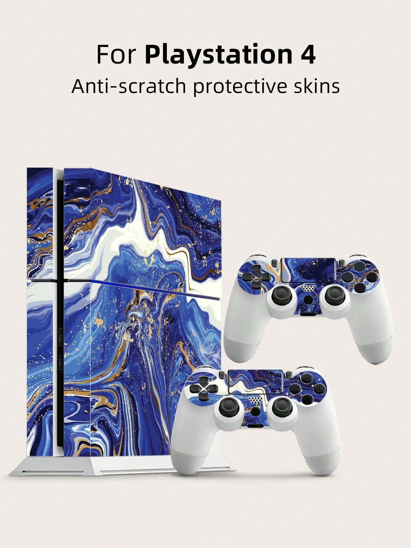 A Set Of Blue And Gold Marble Abstract Artistic Texture Pattern Self ...