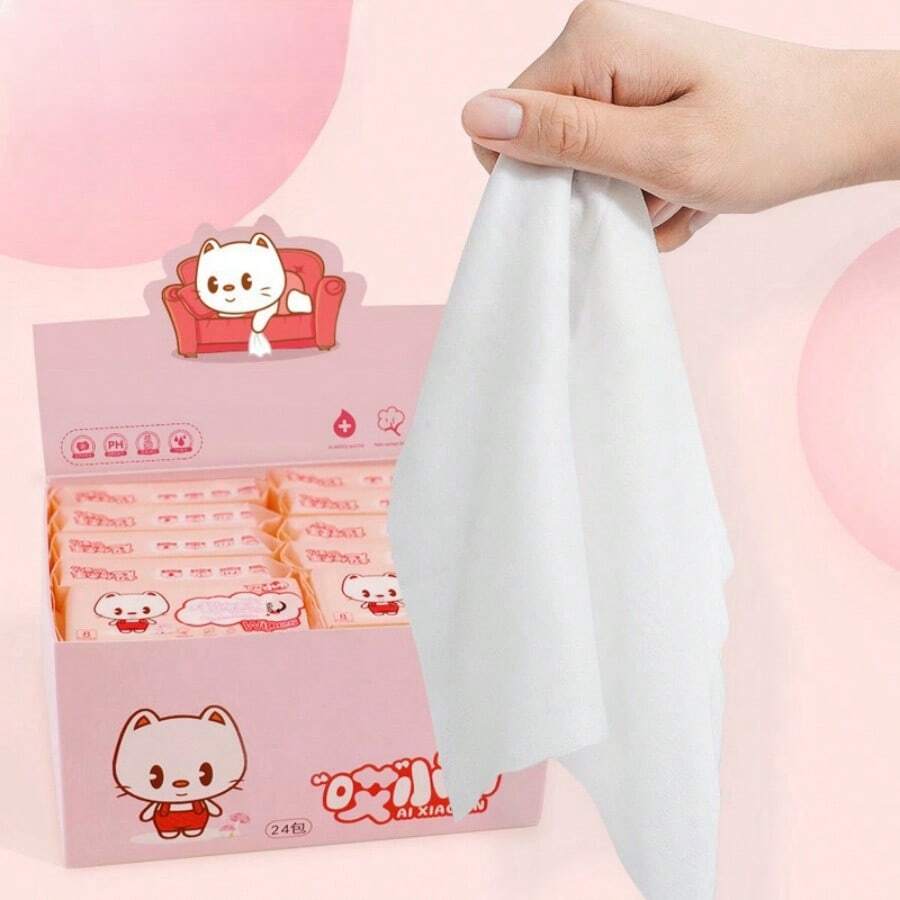 5 Packs Mini Disposable Wet Wipes, Portable Wet Tissue Papers For Hands ...
