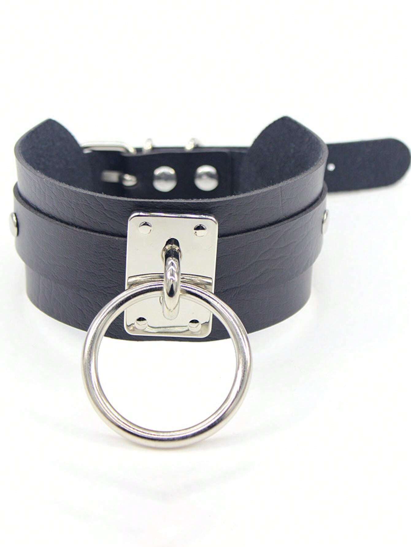 Halloween Party Punk Rock Black Belt Gothic Dark Exaggerated Sexy ...