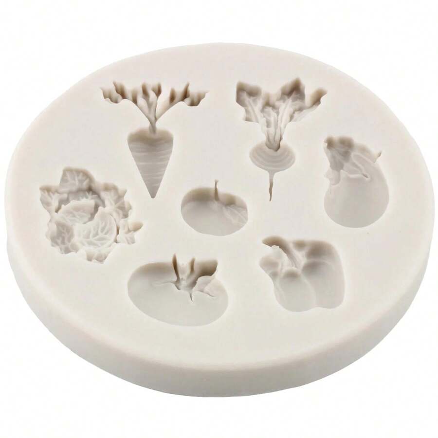 Vegetables Silicone Mold Radish Tomato Cup Topper Cabbage Fondant ...