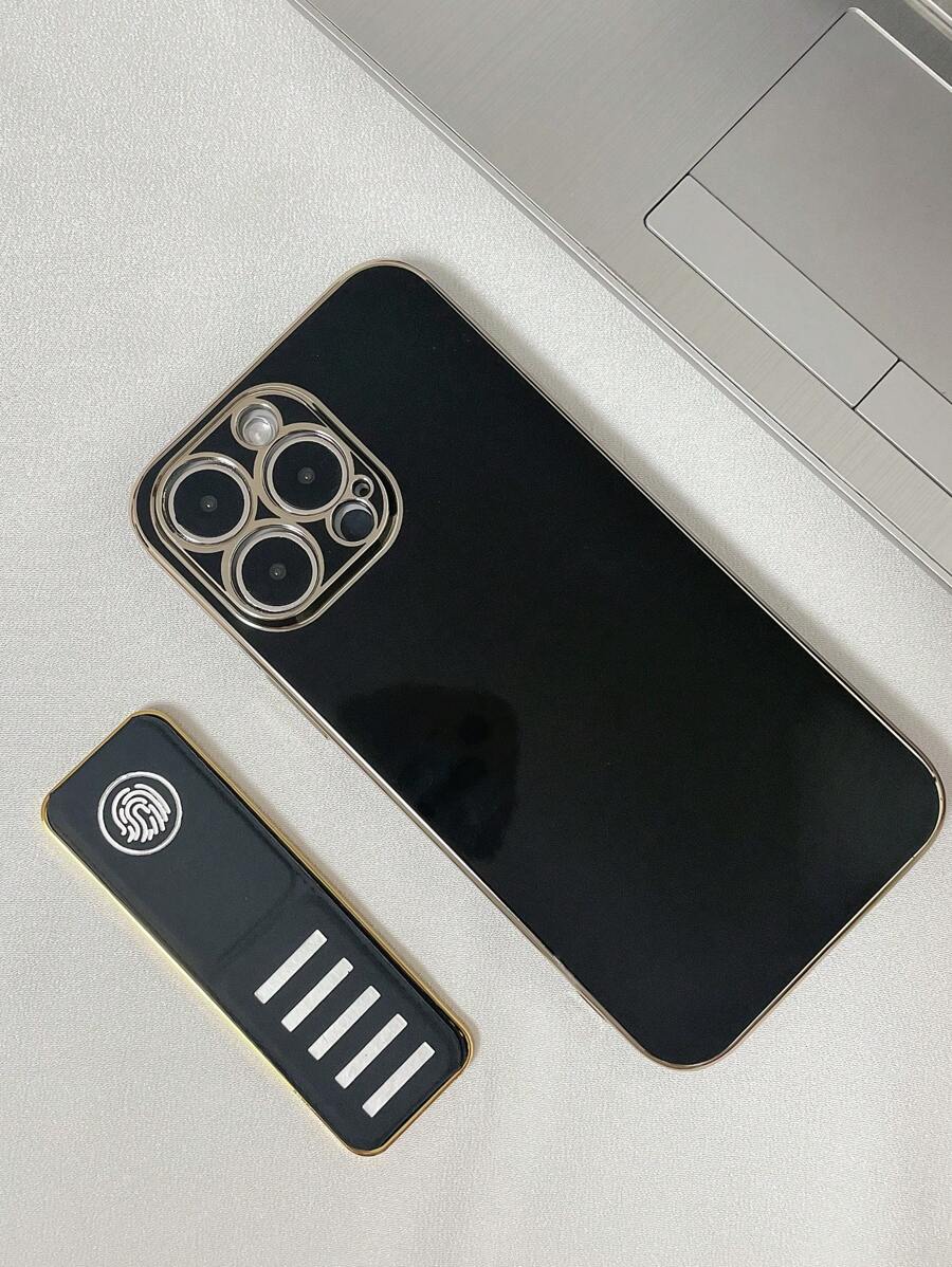 1pc Solid Color High Gloss 6D Electroplated Mobile Phone Protective ...