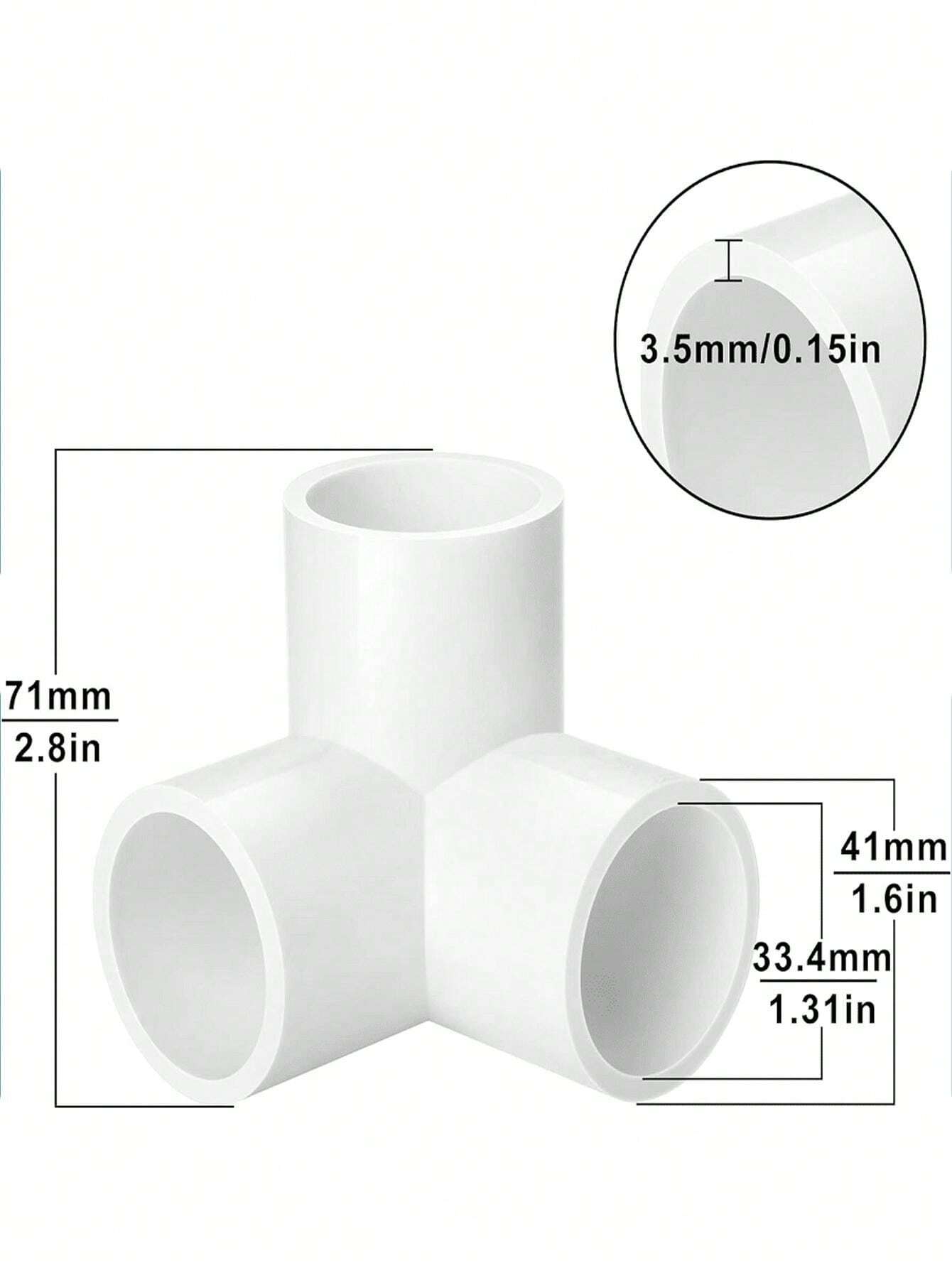 24แพ็คข้อต่อข้อศอกPVC,3/4นิ้ว3 Way PVCท่อตัวเชื่อมต่อสำหรับSCH40ท่อPVC ...