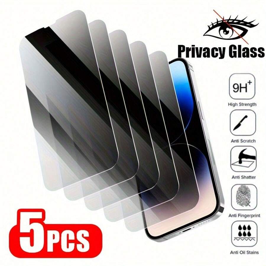 5-pack IPhone 15 14 13 12 11 Pro Max Plus Mini Skärmskydd Vackra Anti ...