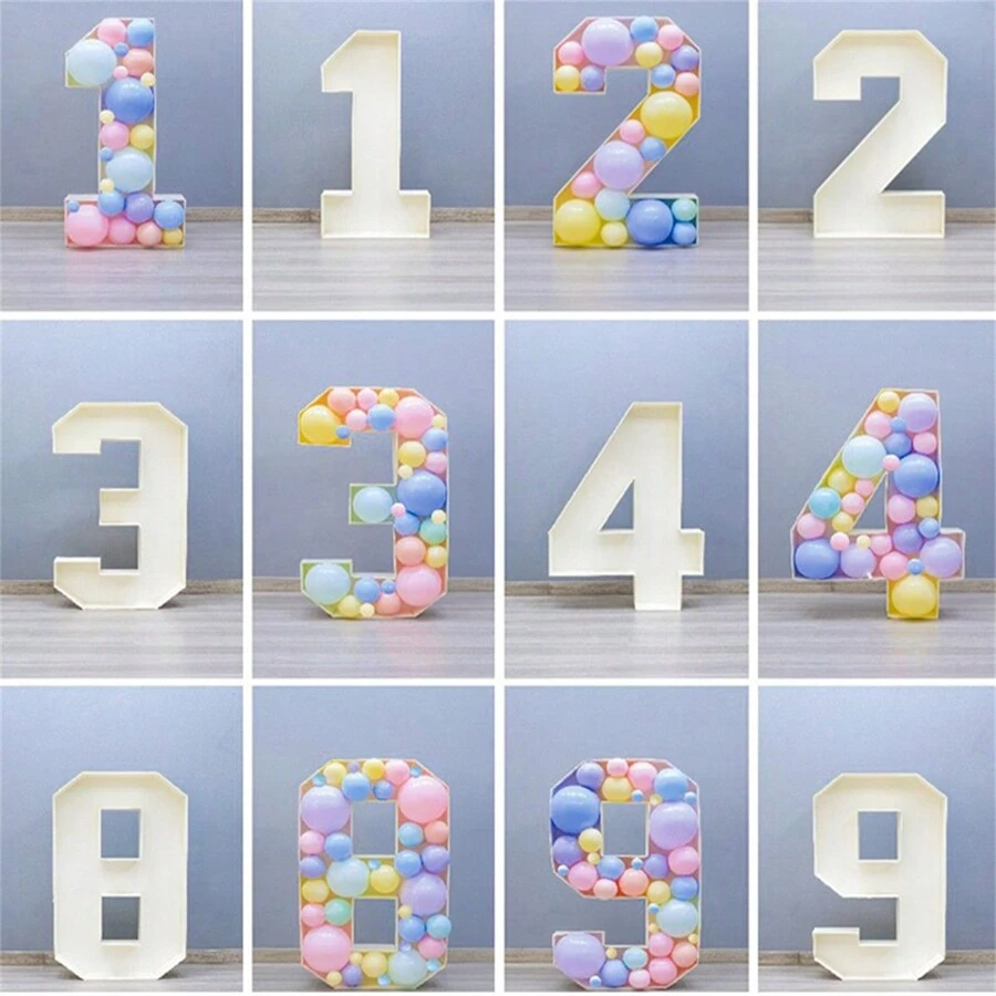 Mosaic Number Filling Box For Balloons, Marquee Number, Large Number ...