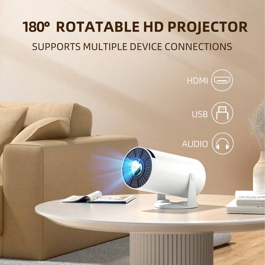 1080P HD Projector, Supports HDMI Input & Output, Multiple Device ...