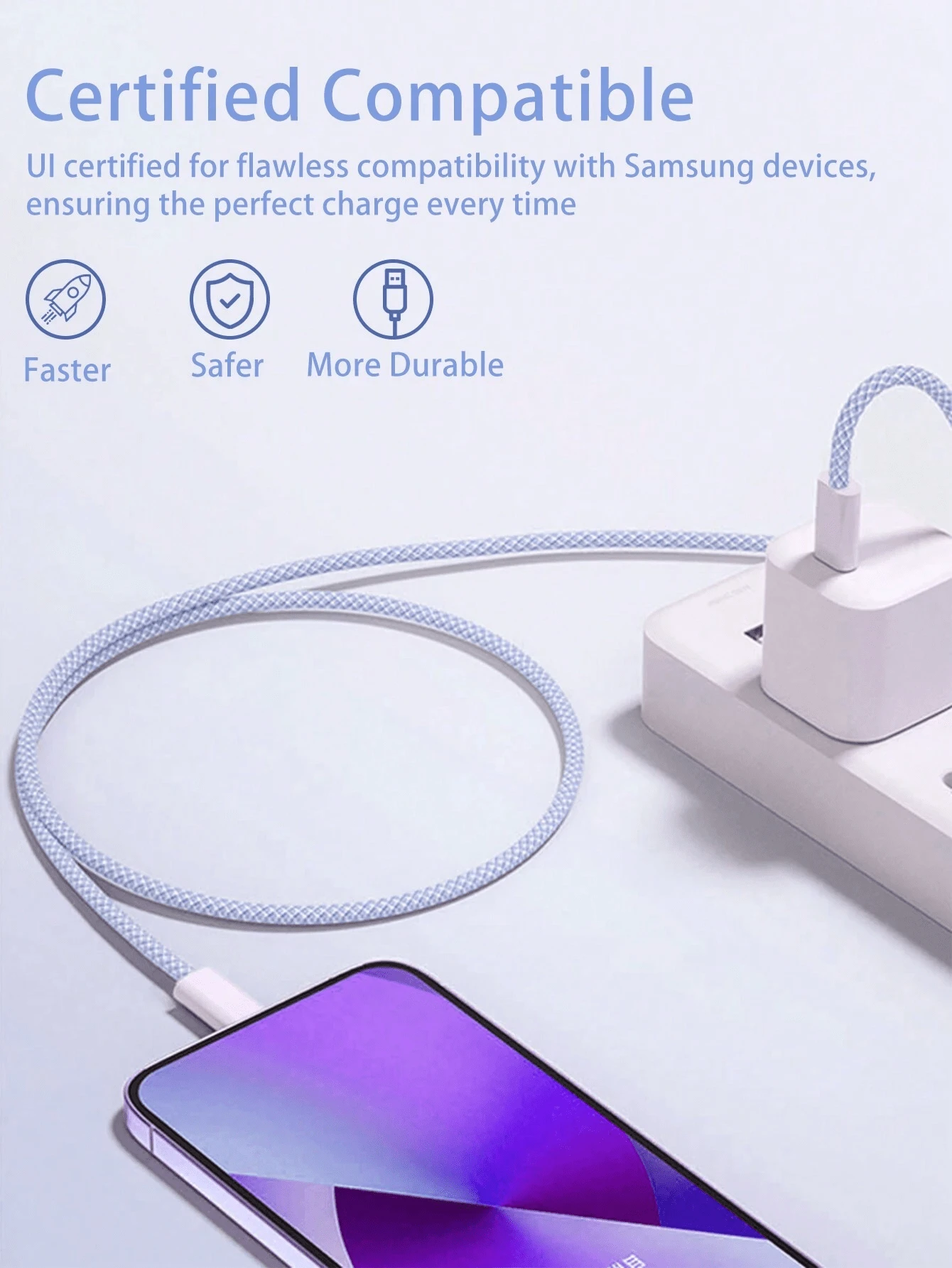 60W Type C To Type C Multi-Color Fast Charger Cable, High-Speed ...
