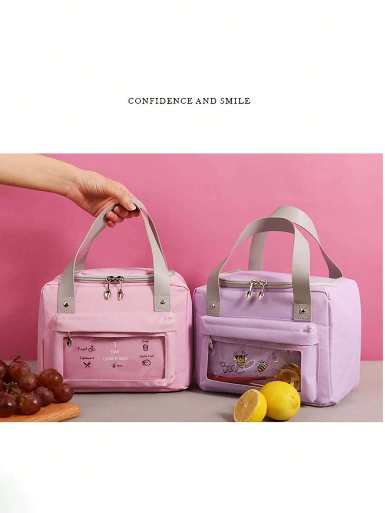 1pc Portable Japanese Style Lunch Bag, Insulated Aluminium Foil Picnic ...