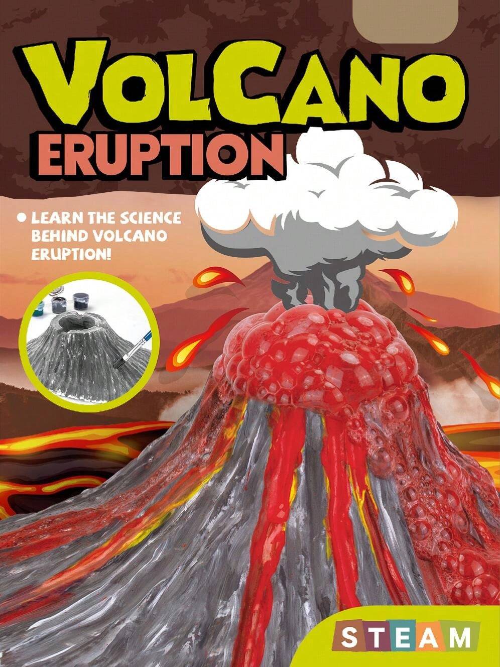 Creative Volcano Eruption Experiment Set DIY Painting Coloring Kit ...