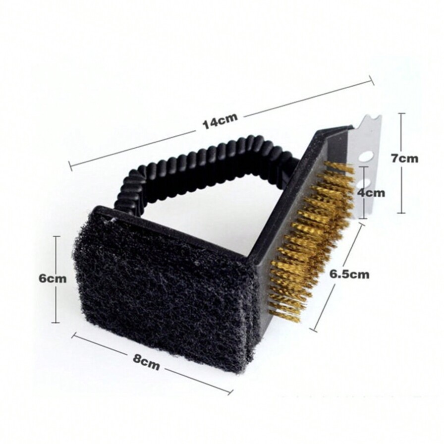 1pc Stainless Steel Wire Triangle BBQ Cleaner Brush, Kitchen & BBQ ...