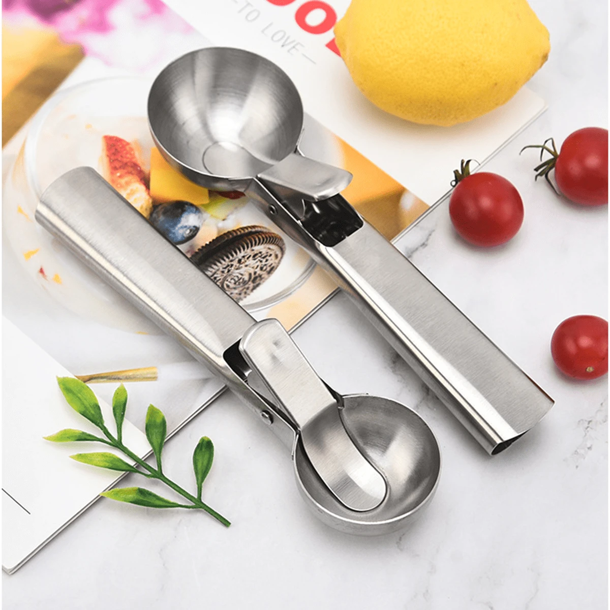 Stainless Steel Ice Cream Spoon Creative Ice Cream Spoon Rebound ...