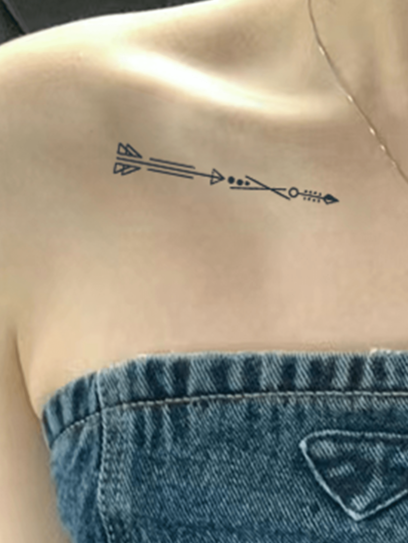 وشم مؤقت يحتوي على 6 أنماط هندسية بسيطة مقاوم للماء، يدوم بلون الوشم ...