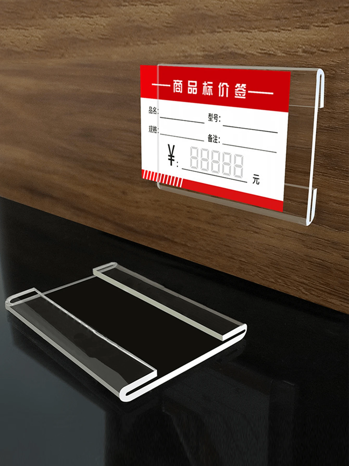 10pcs Acrylic Card Holder Transparent Price Sign Display Stand For Menu ...