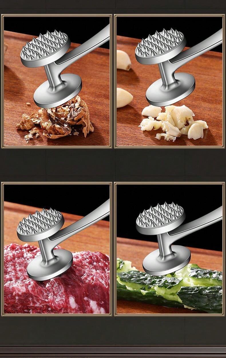 1pc Solid Meat Tenderizer Hammer Double-Sided Zinc Alloy Beefsteak ...