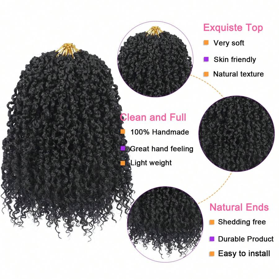 10 inch Yanky Twists Crochet Braids 1/10 Gói Tóc xoắn đam mê Bohemian ...