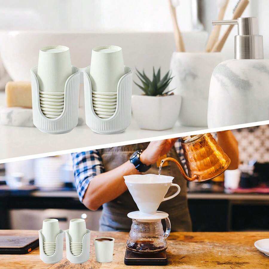 1pc Portable Cup Holder For Desktop Non-Drilling Paper Cup Rack ...
