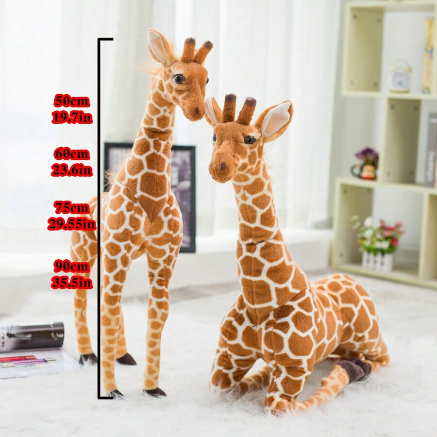 50/60/80/100CM Real Life Giraffe Plush Toys Cute Stuffed Animal Dolls Soft Simulation Giraffe ...